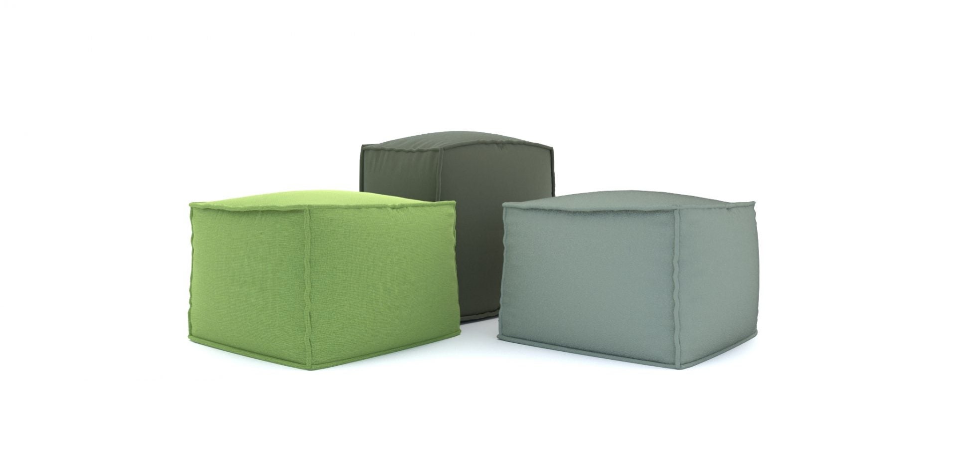 Puff Molê Quadrado - Coisas do Brasil