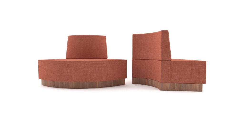 Sofá Booth Mínima Curvo para escritórios | Booth Mínima Curvo - Coisas ...